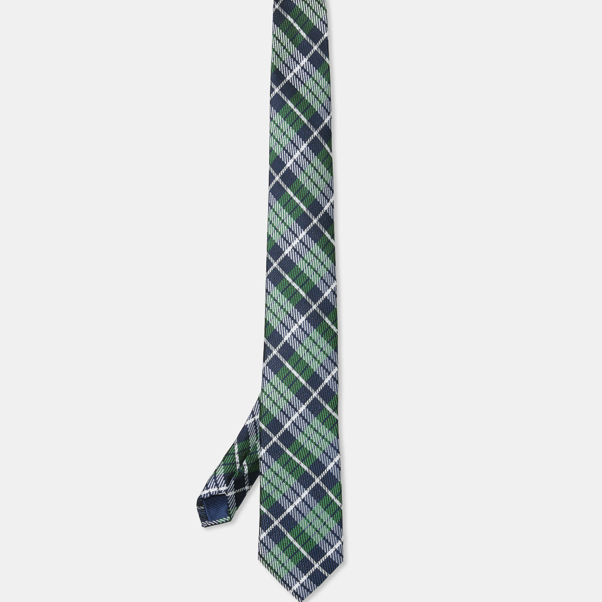 Checkered Pattern Tie 100% Silk 7,5cm – Sacoor Brothers Malaysia