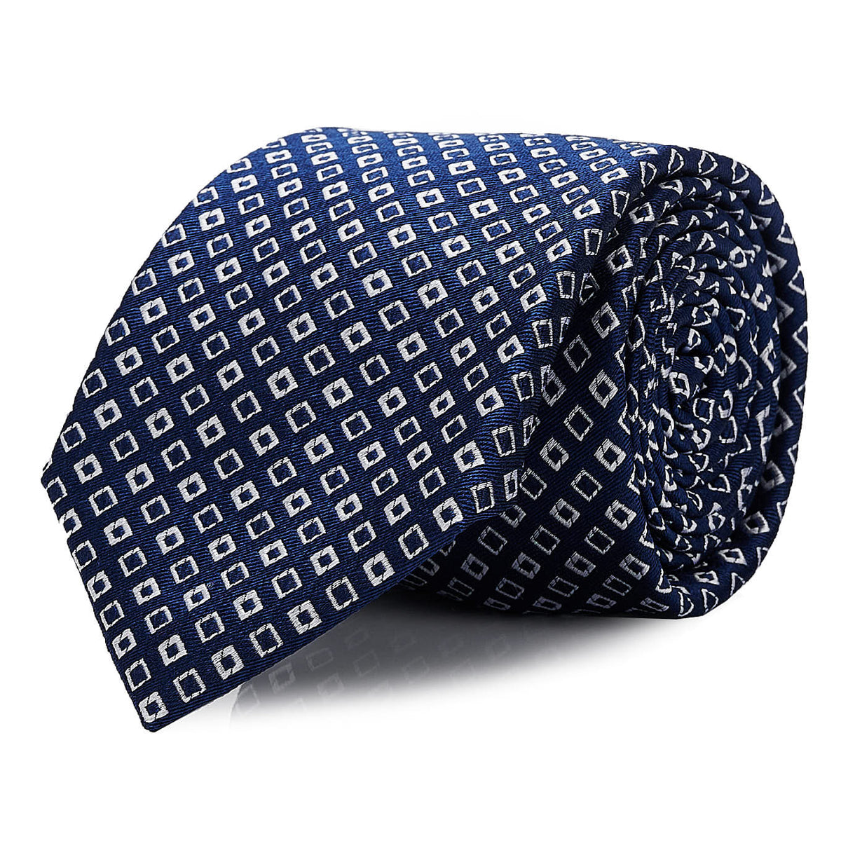 Geometric Pattern Tie 100% silk 7cm – Sacoor Brothers Malaysia