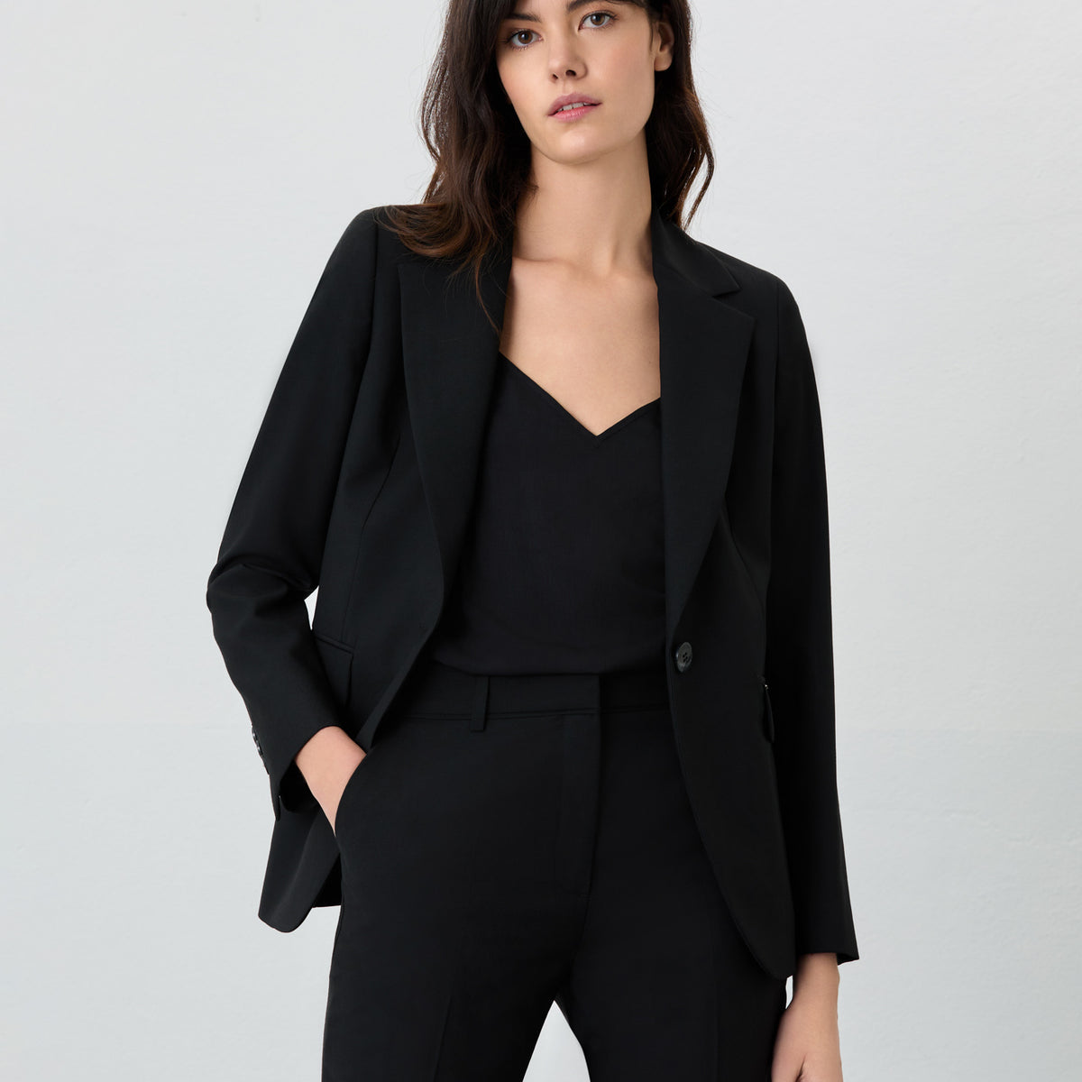 Single Breasted Black Suit In Wool Blend – Sacoor Brothers Malaysia