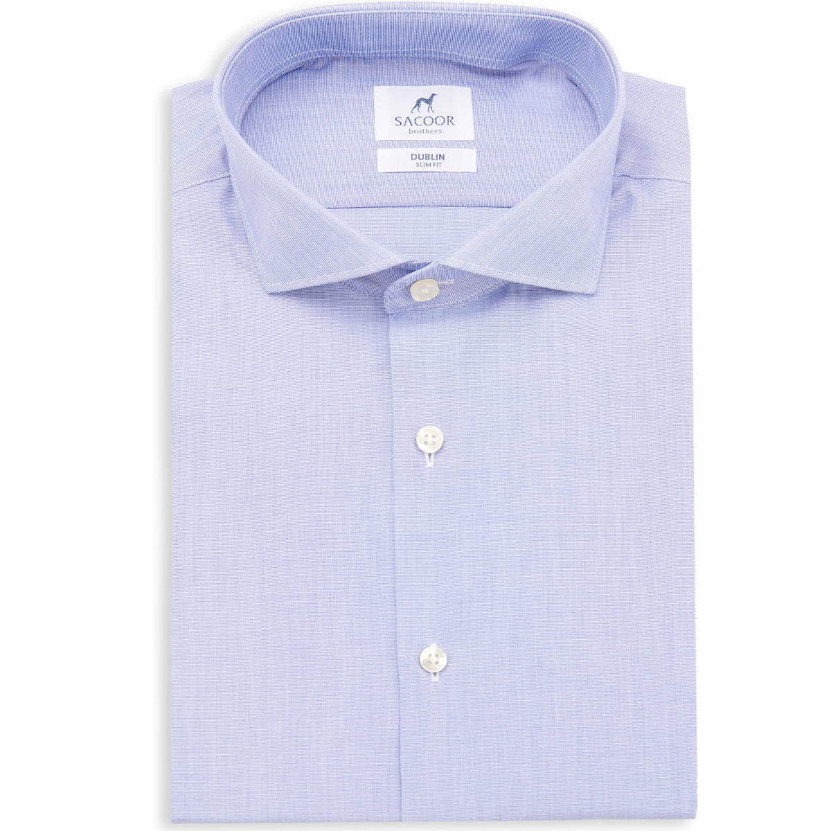 Slim fit fil a fil cotton formal shirt – Sacoor Brothers Malaysia