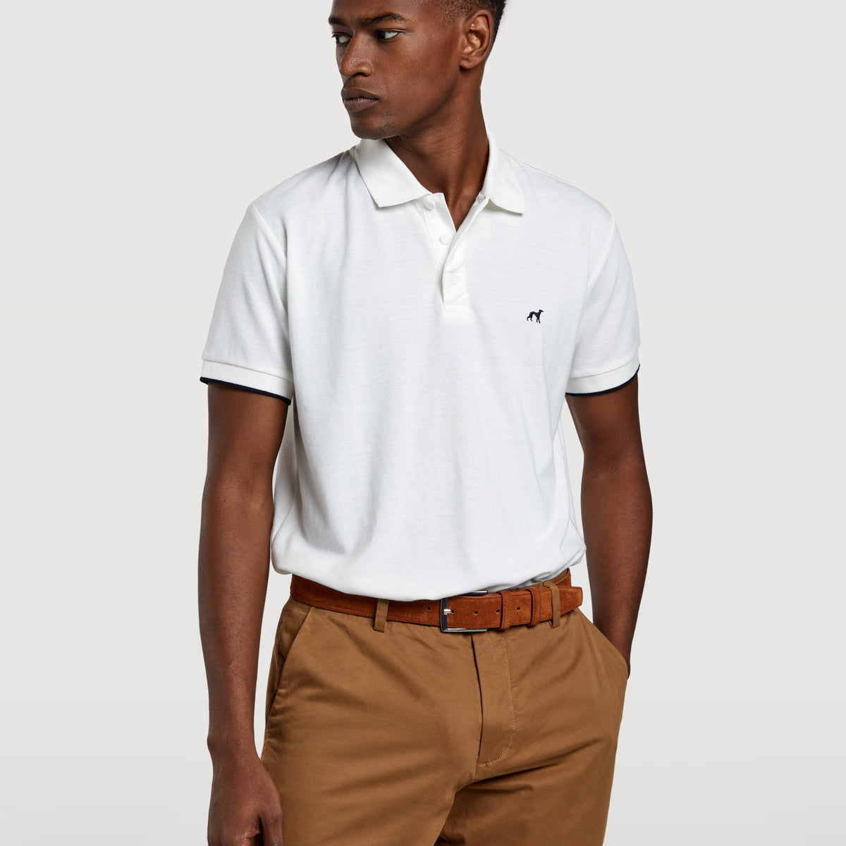 89 edition slim fit piqué polo shirt with wrinkled placket – Sacoor ...