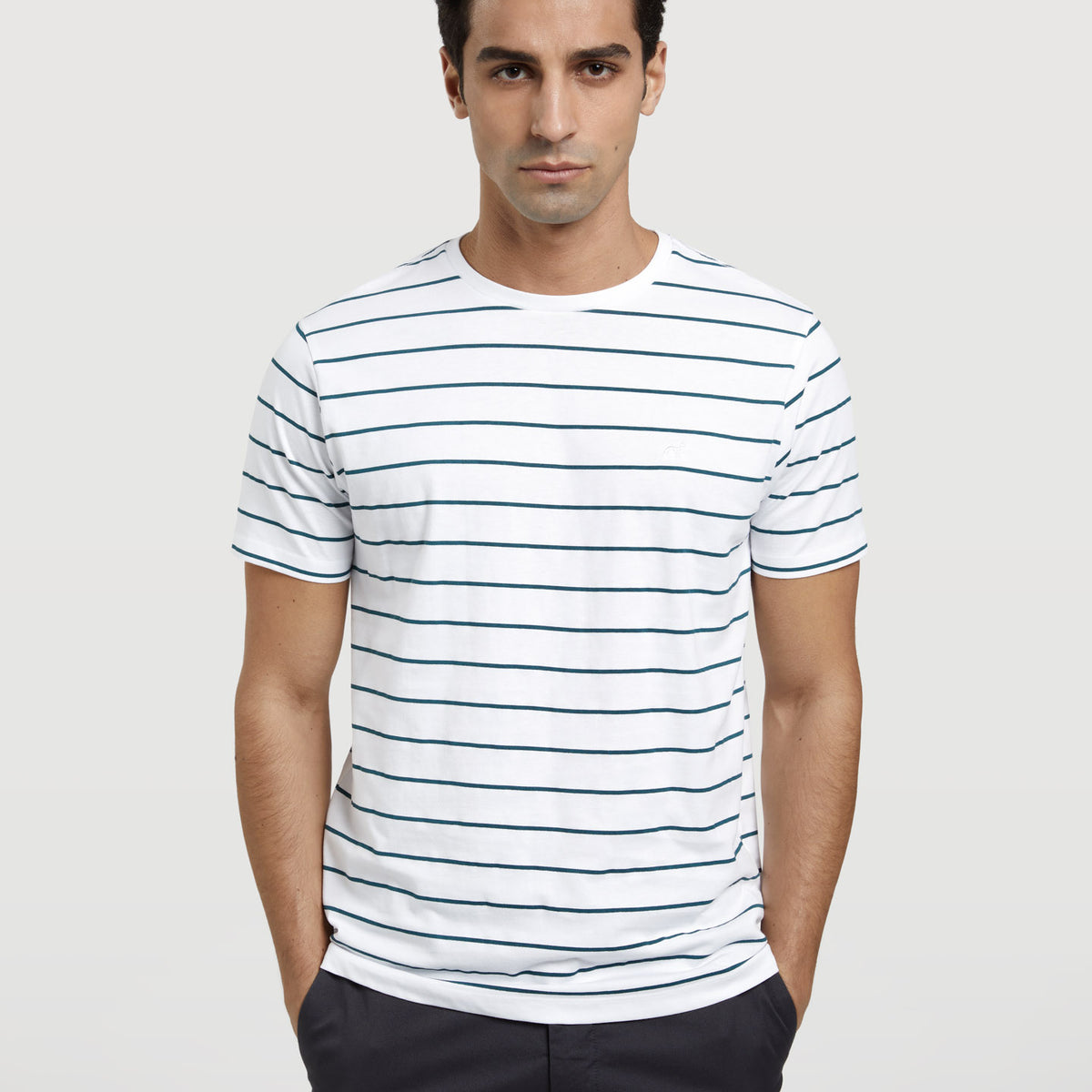 Garment Dye T-shirt With Stripes – Sacoor Brothers Malaysia