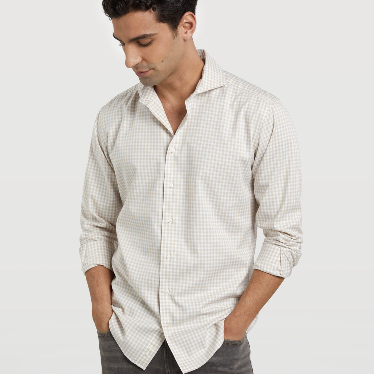 Slim fit new formal pastel checked shirt – SacoorBrothers Malaysia