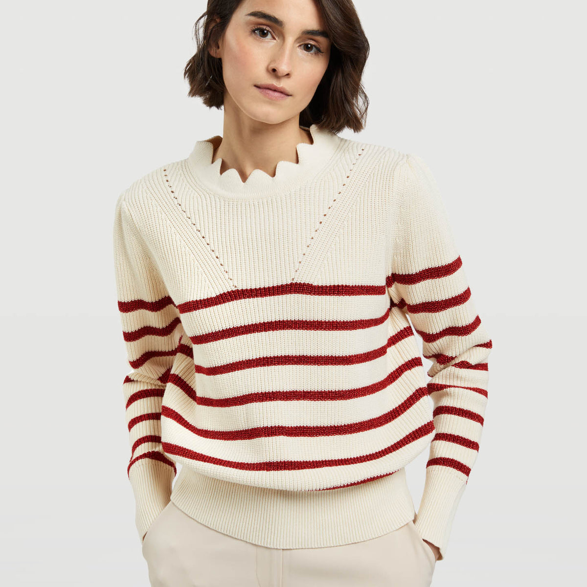 Striped Lurex Sweater – Sacoor Brothers Malaysia