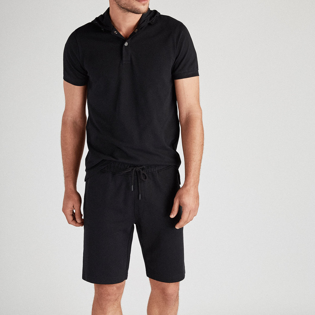 Men's Slim Fit Sport Polo Piquet Shirt with Hood – Sacoor Brothers Malaysia