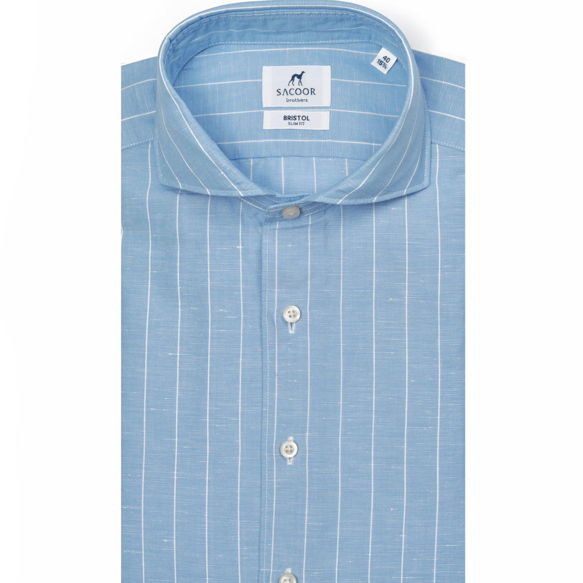 Slim fit New Formal linen stripes shirt – Sacoor Brothers Malaysia