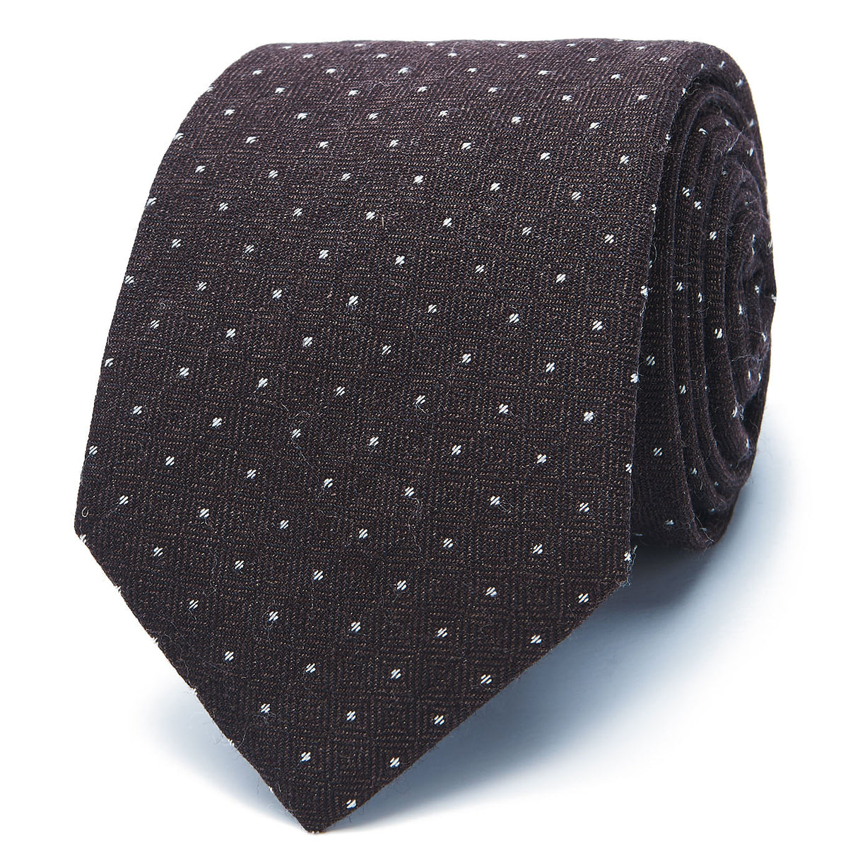 Polka Dot Pattern Tie Silk and Wool 7cm – Sacoor Brothers Malaysia
